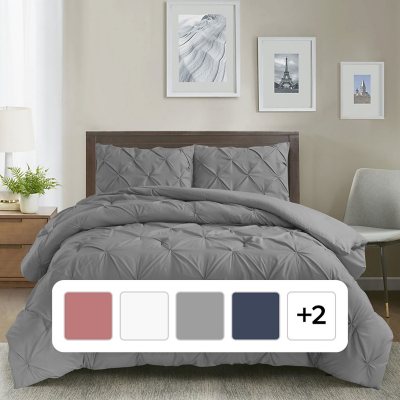 Cathay Home Inc. Premium Collection Pintuck 2-Pc. Comforter Set  Twin - Grey