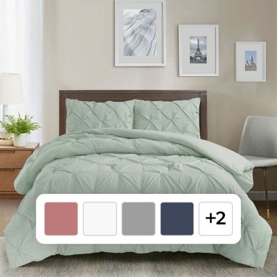 Cathay Home Inc. Premium Collection Pintuck 3-Pc. Comforter Set  King - Misty Blue