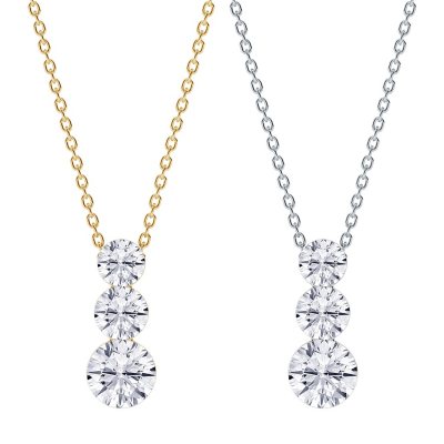 Click here for Lab Created Round Cut 1.96 CT. T. W. Three-Stone F... prices