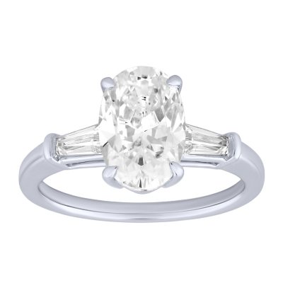 Click here for Lab Created 2.23 CT. T. W. Oval & Baguette Cut Lab... prices