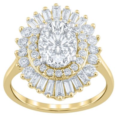 Click here for 3.46 CT. T.W. Oval Baguette & Round Cut Lab Create... prices