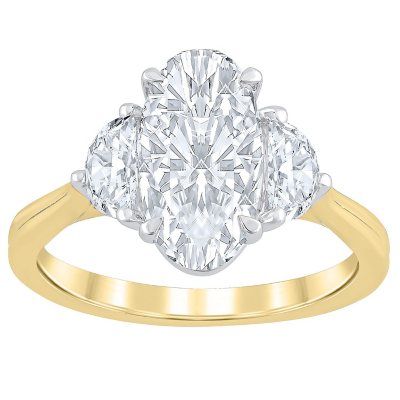 Click here for 2.46 CT. T.W. Moval & Half Moon Cut Lab Created Di... prices