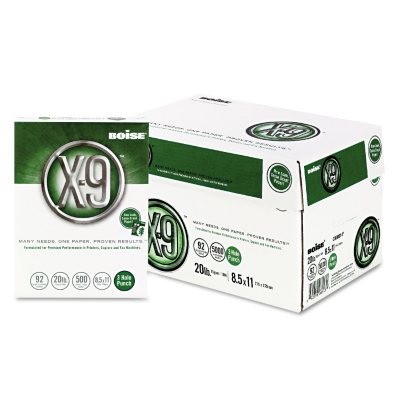 Boise - X9 Multipurpose Paper, 20lb, 92 Bright, 3 Hole Punched (Case ...