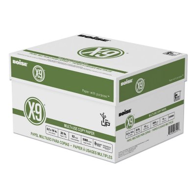 Boise - X-9 Copy Paper, 92 Brightness, 8-1/2 x 14, White - 5000 Sheets ...
