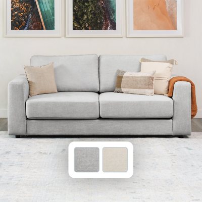 Click here for Elliot Stain-Resistant Fabric Sofa  Light Gray:- G... prices