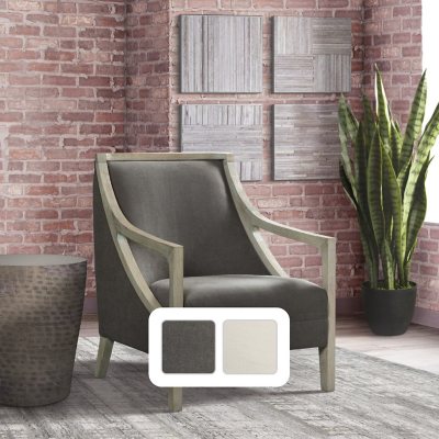 Click here for Society Den Kensington Accent Chair  Slate with Wh... prices