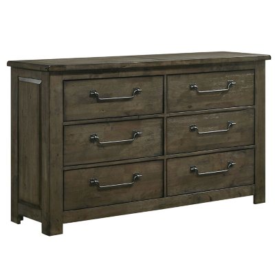 Click here for Memphis 6-Drawer Rubberwood Dresser with Metal Pul... prices