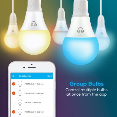 Geeni 4-Pack Smart Wi-Fi LED Color + White Light Bulb - Sam's Club