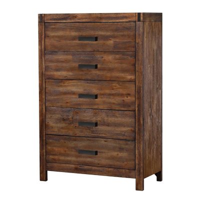 Click here for Wren 5-Drawer Rubberwood Chest with Espresso Drawe... prices