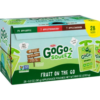 GoGo squeeZ Applesauce, Apple/Cinnamon/Strawberry (3.2 oz., 28 ct ...