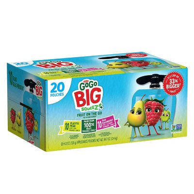GoGo SqueeZ Applesauce, Apple Pear Cinnamon Vanilla/Apple Raspberry ...