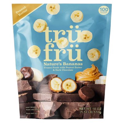 Tru Fru Bananas in Peanut Butter & Dark Chocolate, Frozen, 18 oz. - Sam ...