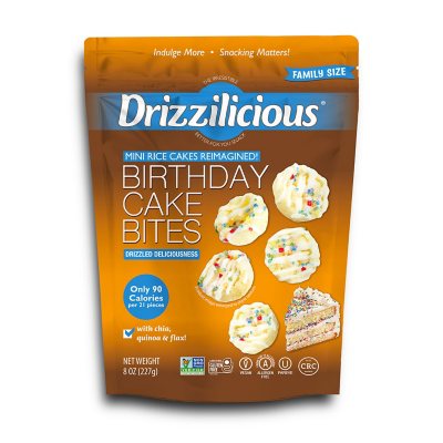 Drizzilicious Birthday Cake Mini Rice Cakes, 8 oz. - Sam's Club