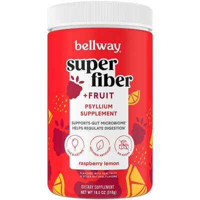 Bellway Super Fiber Fruit, Psyllium Husk Powder Fiber Supplement ...