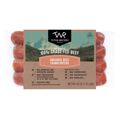 Teton Waters Ranch Grassfed Beef Frankfurters (1.25 lbs.) - Sam's Club