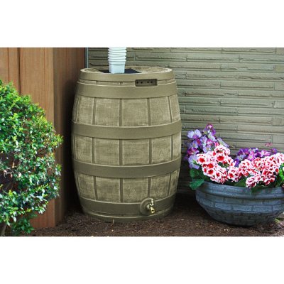 Click here for 50-Gallon Rain Vault Barrel  Khaki:- Khaki prices
