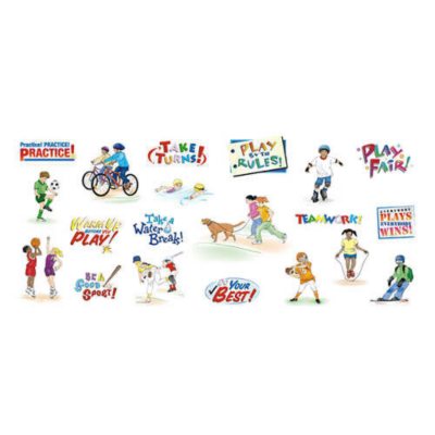 Physical Fitness Bulletin Board Set - Sam's Club