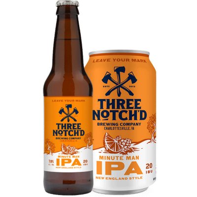 Three Notch'd Minute Man New England Style IPA (12 fl. oz. can, 6 pk ...
