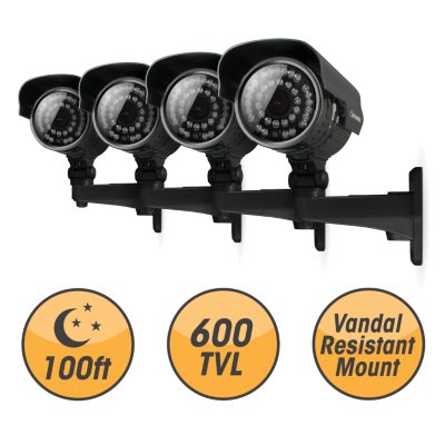 Defender 4x Ultra High-Res 600TVL 100ft Night Vision Indoor/Outdoor ...