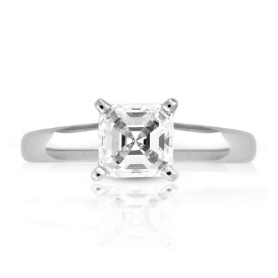 1.71 ct. Asscher Diamond Solitaire Ring (H, VS1) - Sam's Club