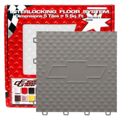 Garage Floor Tile - Chevy Bowtie - 5 pc. - Sam's Club