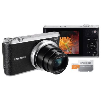 Samsung WB350F 16.3MP CMOS Smart Wi-Fi Camera Bundle with 21x Optical ...