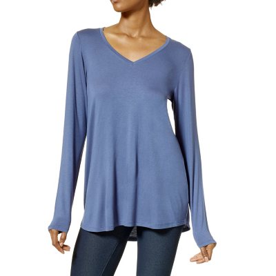 Click here for Hue Ladies Long Sleeve Legging Tee Crown Blue L:-... prices