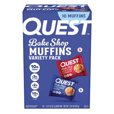 Quest Bake Shop 10g Protein Muffins, Variety Pack, 10 ct. - Sam's Club