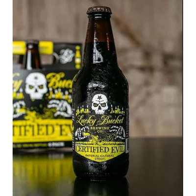 Lucky Bucket Certified Evil Imperial Oatmeal Stout (12 fl. oz. bottle ...