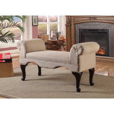 CURLED ARM BENCH LINEN FBRC/ESP LEGS - Sam's Club