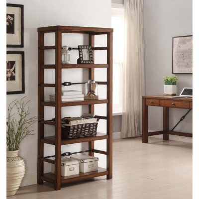 Patterson 4-Shelf Bookcase, Oak - Sam's Club