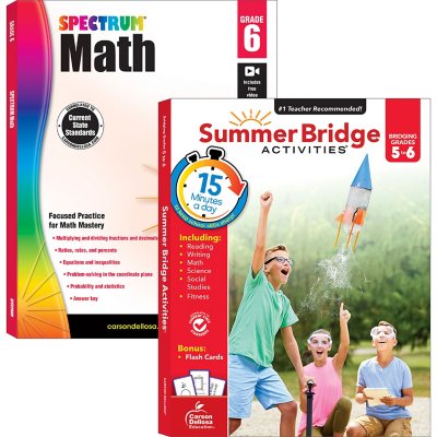Spectrum Math Grade 5-6 2pk, Paperback - Sam's Club