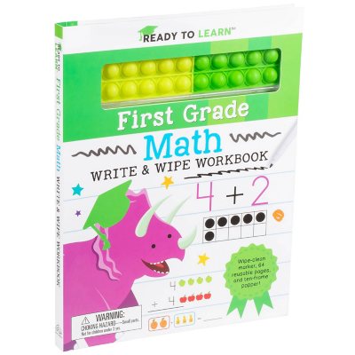 Ready to Learn: First Grade Math Write & Wipe Workbook, Spiral Bound ...