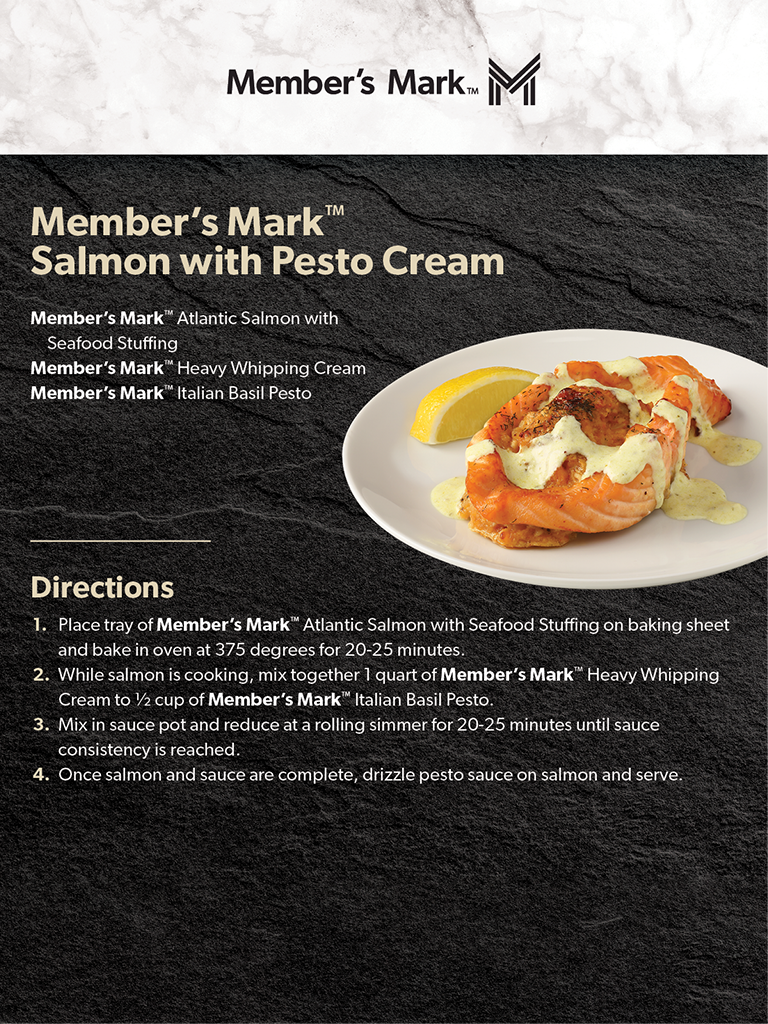 Stuffed Salmon With Pesto Cream Recipe - Sam's Club